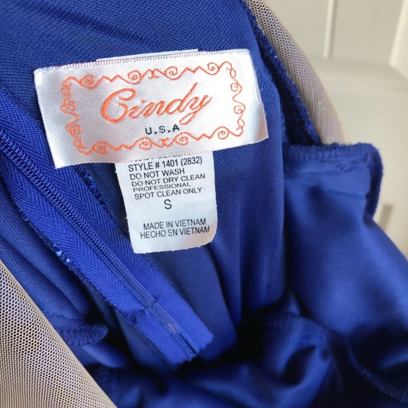 Cindy | Dresses | Cindy Usa Prom Dress Gown Sequin Royal Blue 41 | Poshmark